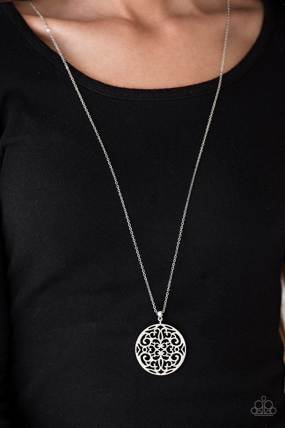All About Me-dallion - Silver - Paparazzi $5 Jewelry Join or Shop Online